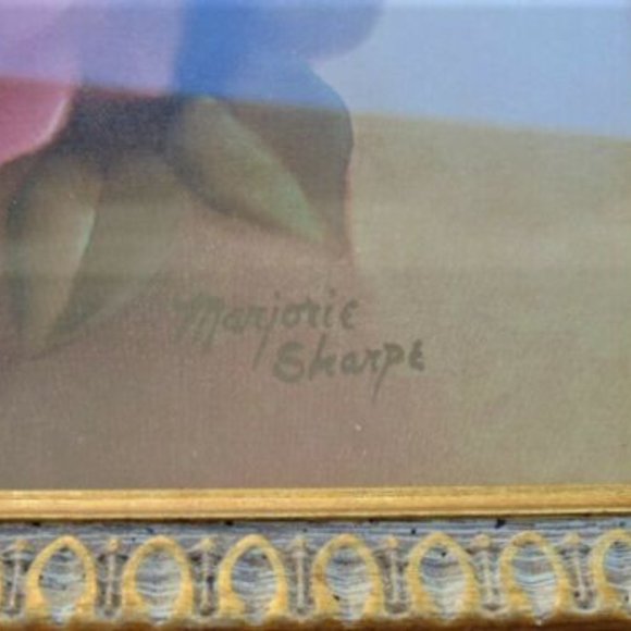 Majorie Sharpe | Art | Vintage Marjorie Sharpe Signed Framed Roses ...